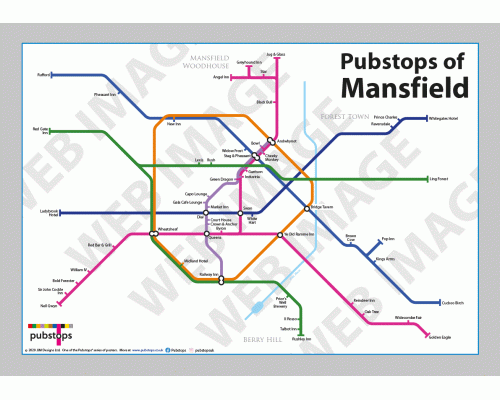 Unframed Posters | The Original Pub Maps | Pubstops.co.uk