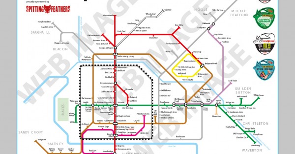 Pubstops of Chester Poster | The Original Pub Maps | Pubstops.co.uk