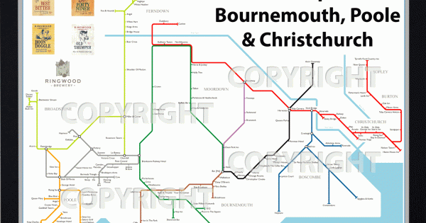 Pubstops of Bournemouth, Poole & Christchurch Framed Poster | The ...