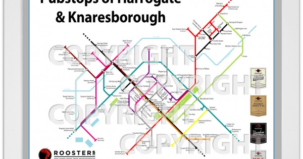 Pubstops of Harrogate & Knaresborough Framed Poster | The Original Pub ...