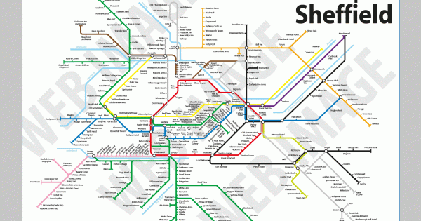 Pubstops of Sheffield Poster | The Original Pub Maps | Pubstops.co.uk